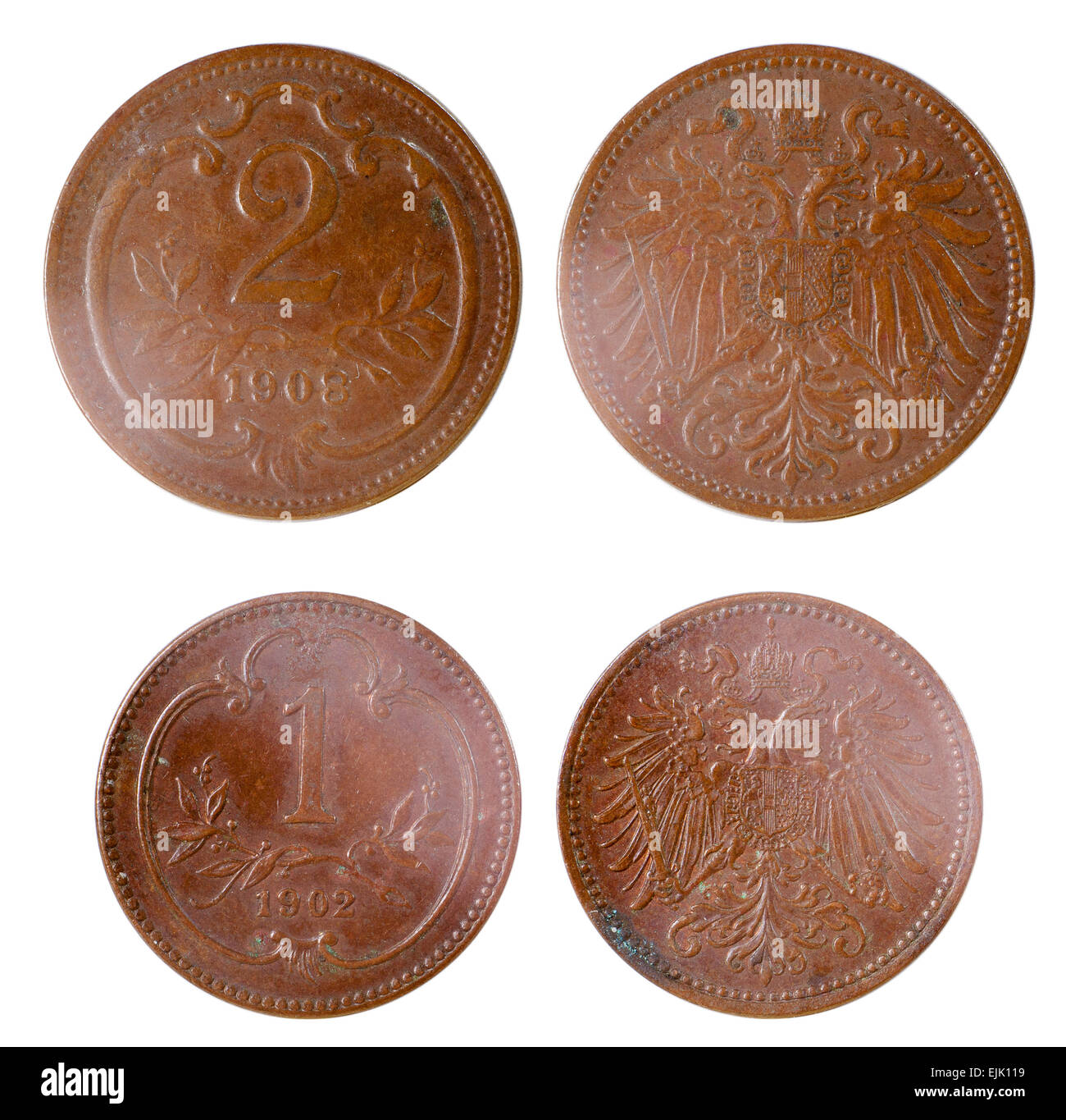 two old rare russian coins isolated on white background Stock Photo - Alamy