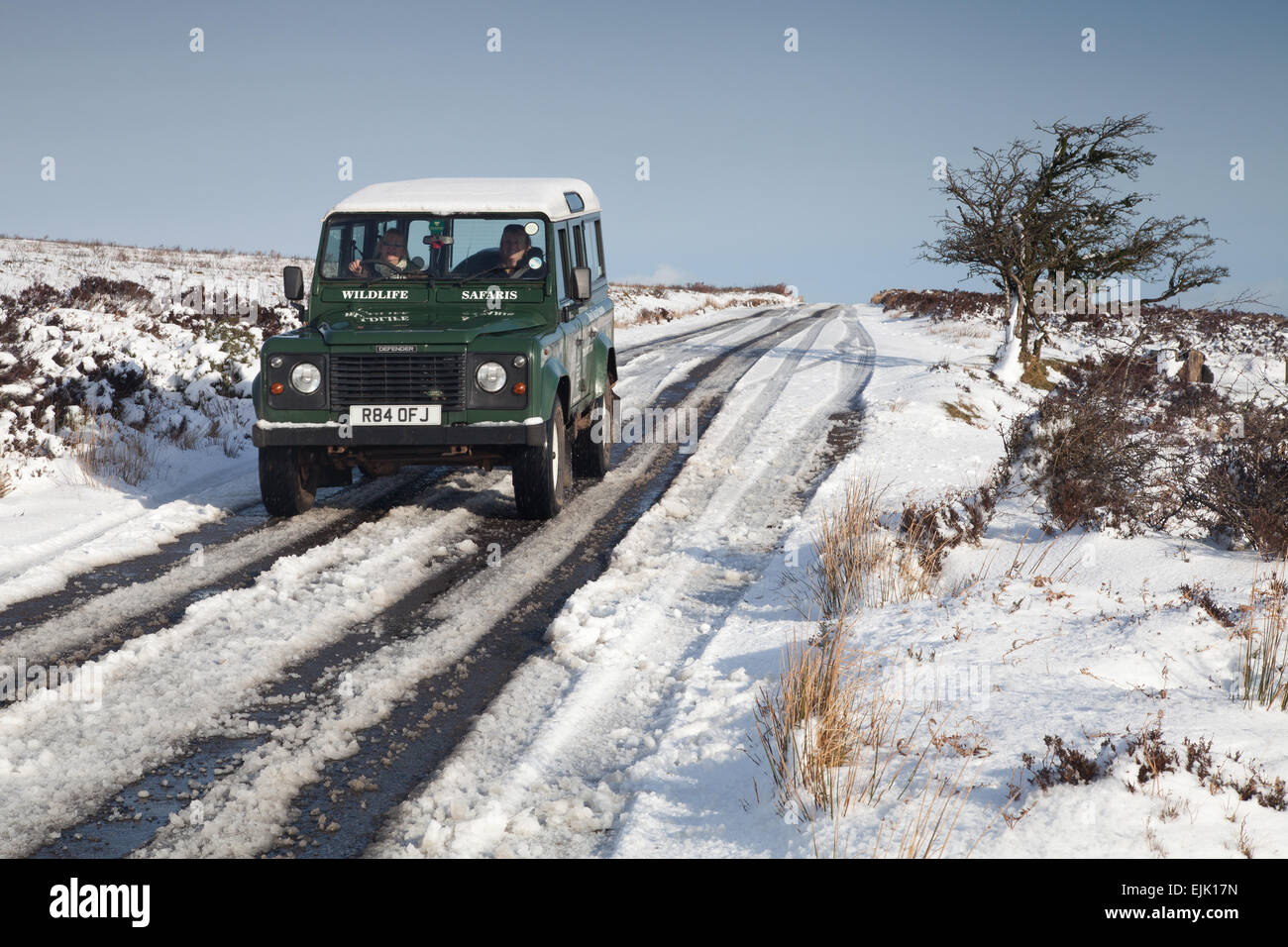 Two women enjoying the winter scenery in Exmoor National Park, Somerset ...