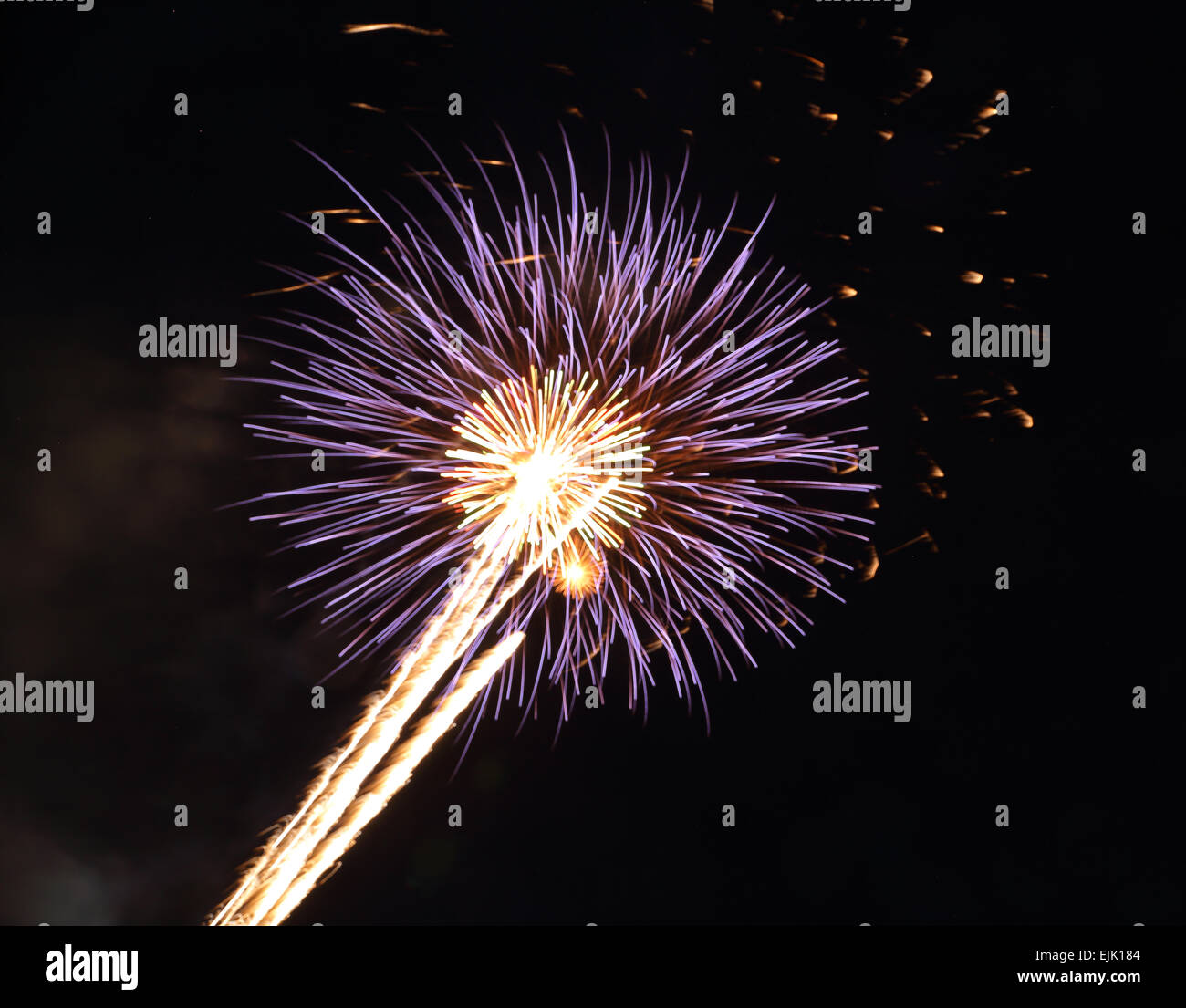 beautiful firework with sky at the night Stock Photo - Alamy
