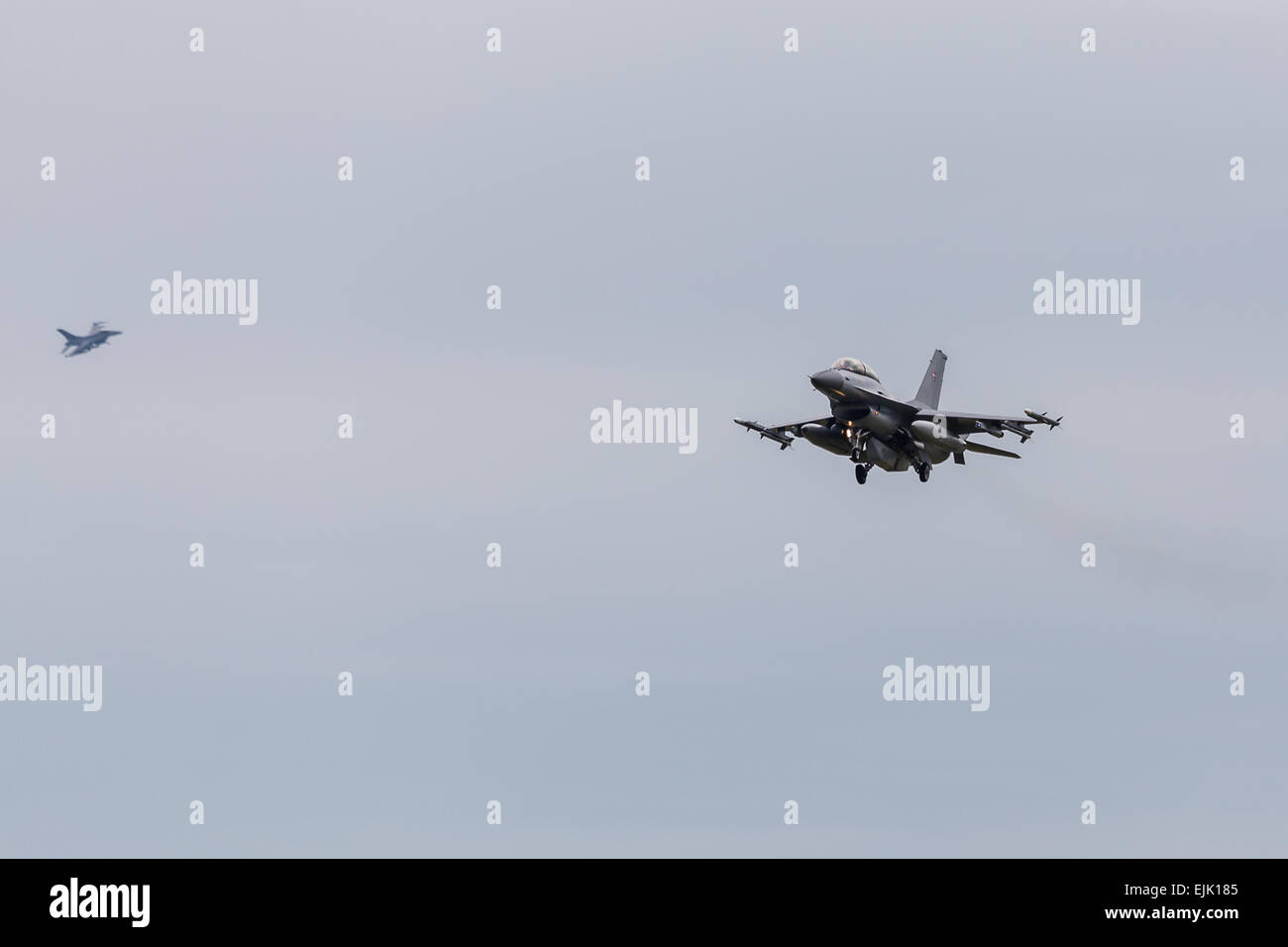 Danish F-16 pair Stock Photo - Alamy