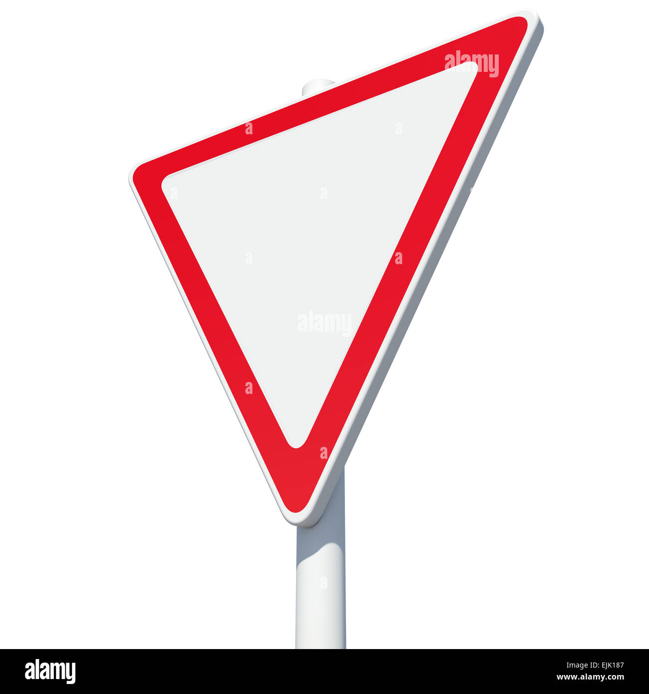 Triangle road sign. Isolated Stock Photo - Alamy