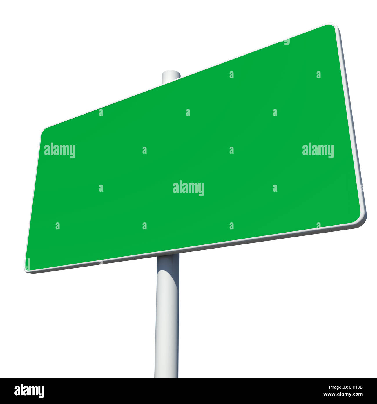 Rectangle green road sign. Isolated Stock Photo - Alamy