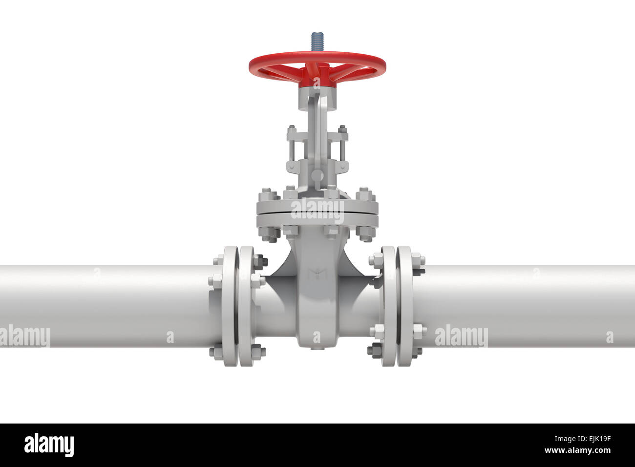 White industrial valves and pipe Stock Photo - Alamy