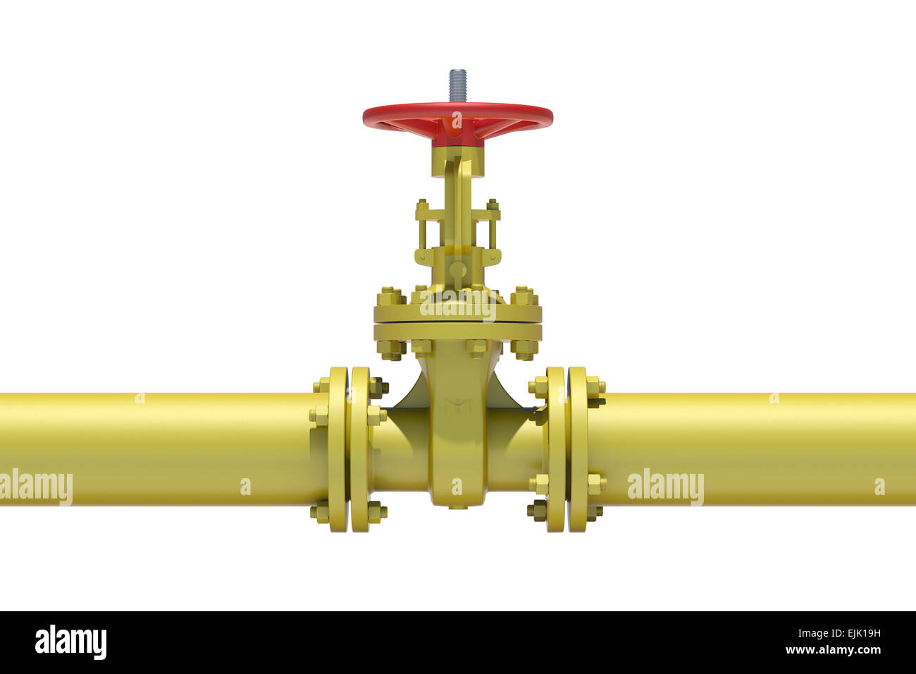 Highly detailed three-dimensional model valves and pipes Stock Photo ...