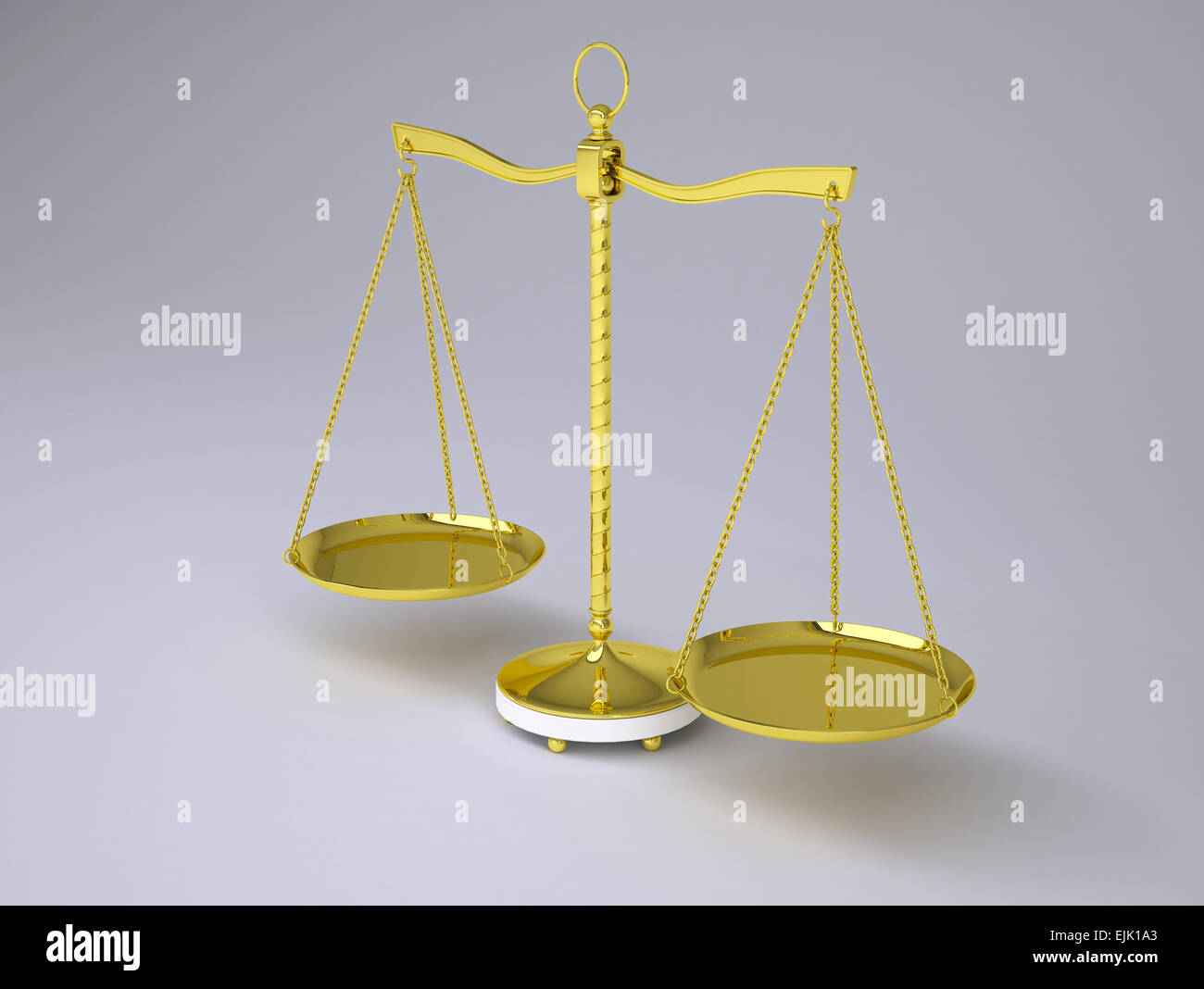 Gold beam balance with shadow. Classical style. Front view Stock Photo ...