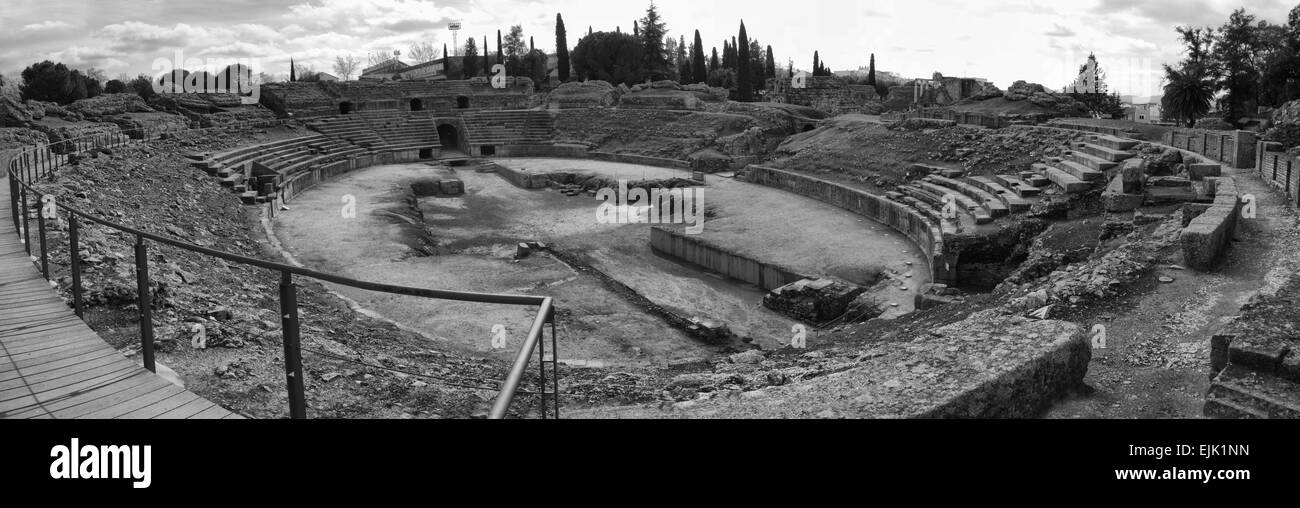 The Amphitheatre of Merida, was built in the roman colony of Emerita ...