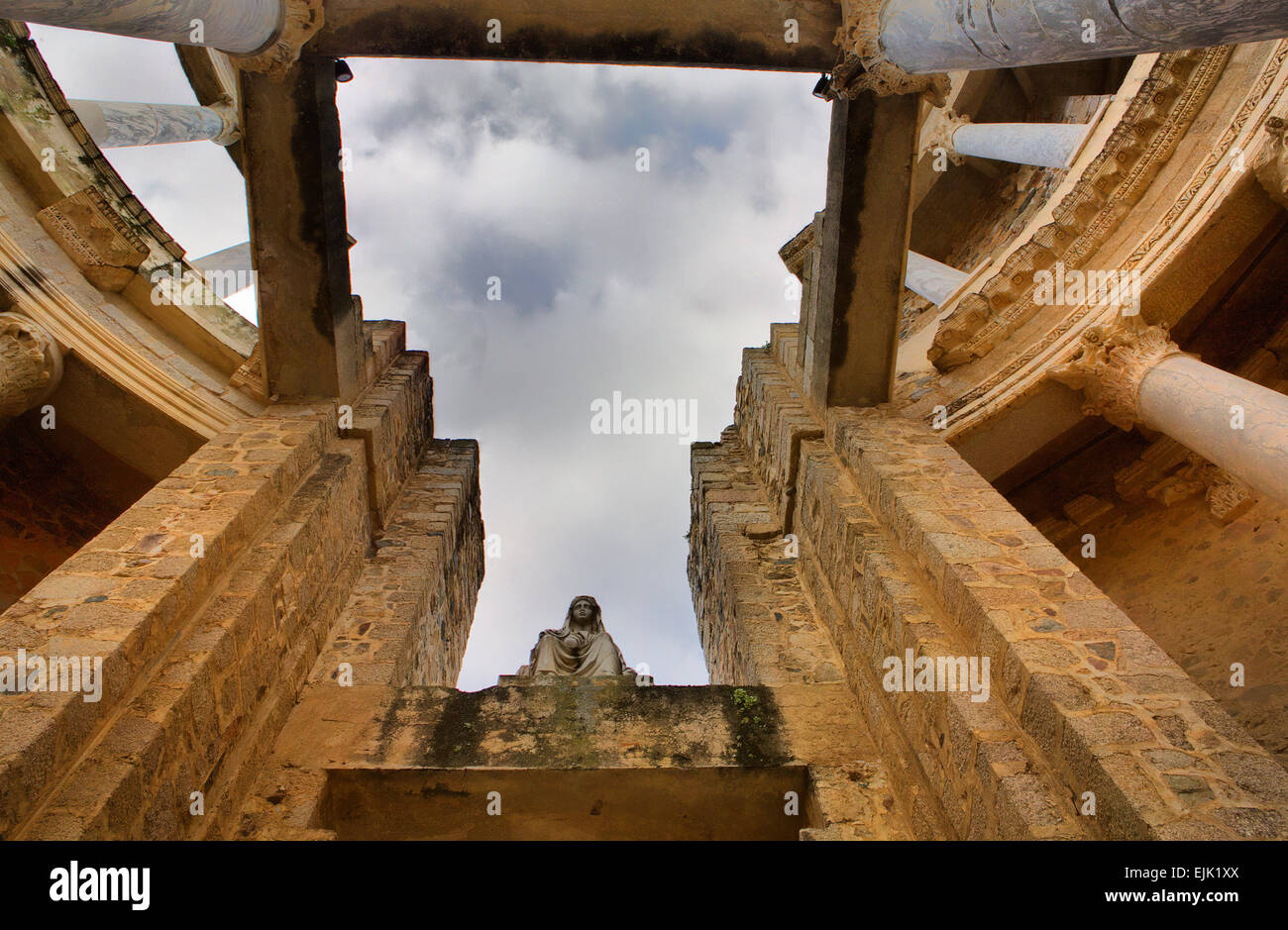 Sculpture of Ceres at Roman theatre, located in the archaeological ...