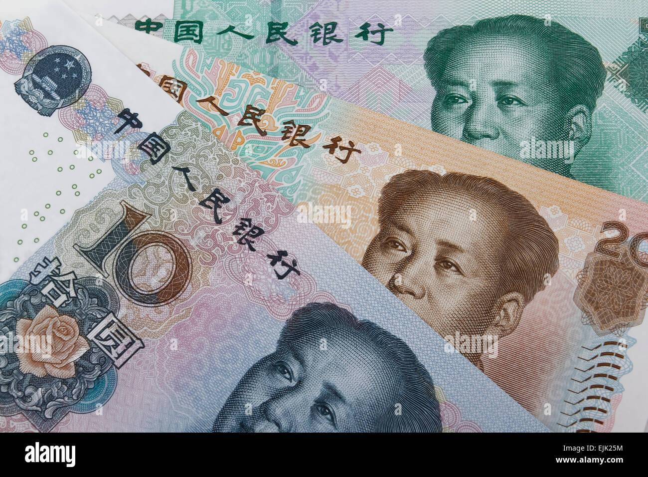 Chinese money (RMB). (10, 20 and 50 RMB note Stock Photo - Alamy