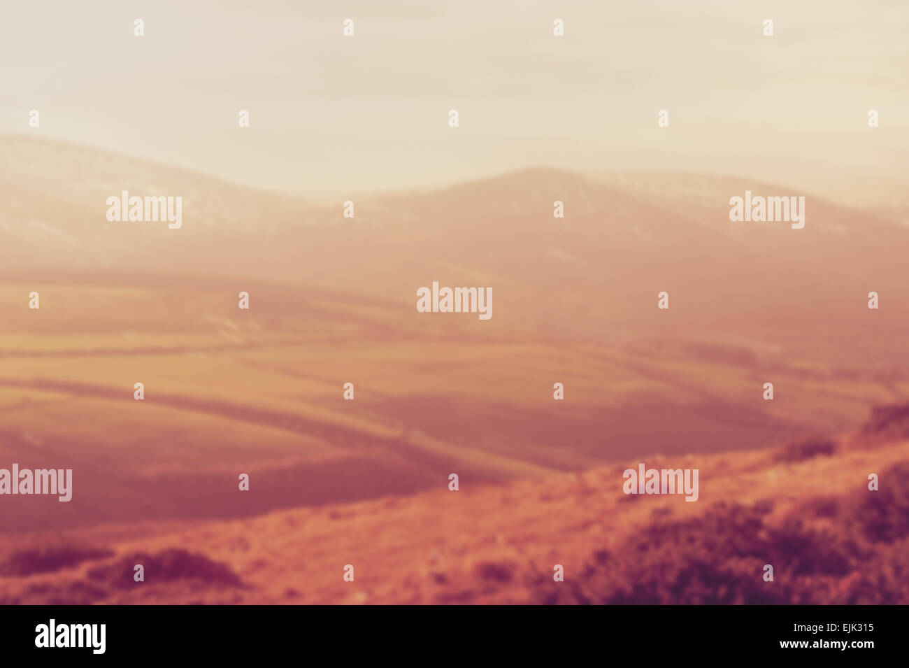 Blurred background, of fields, hills, and mountains. Designed to work ...
