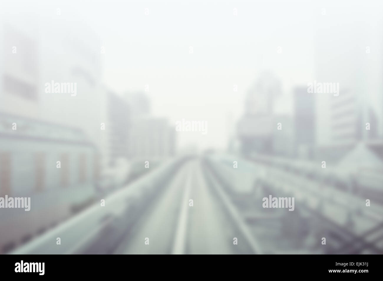 Blurred background of tracks and skyscrapers. Suitable background for ...