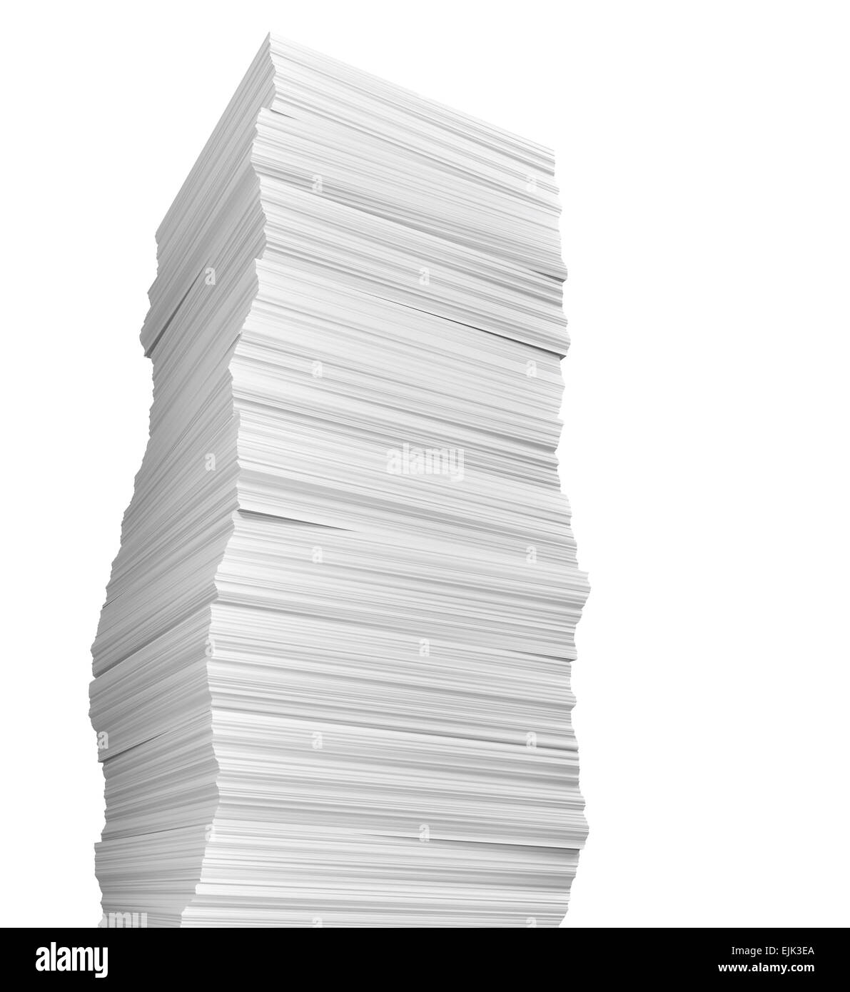 Stack of papers on white background, 3d illustration Stock Photo - Alamy
