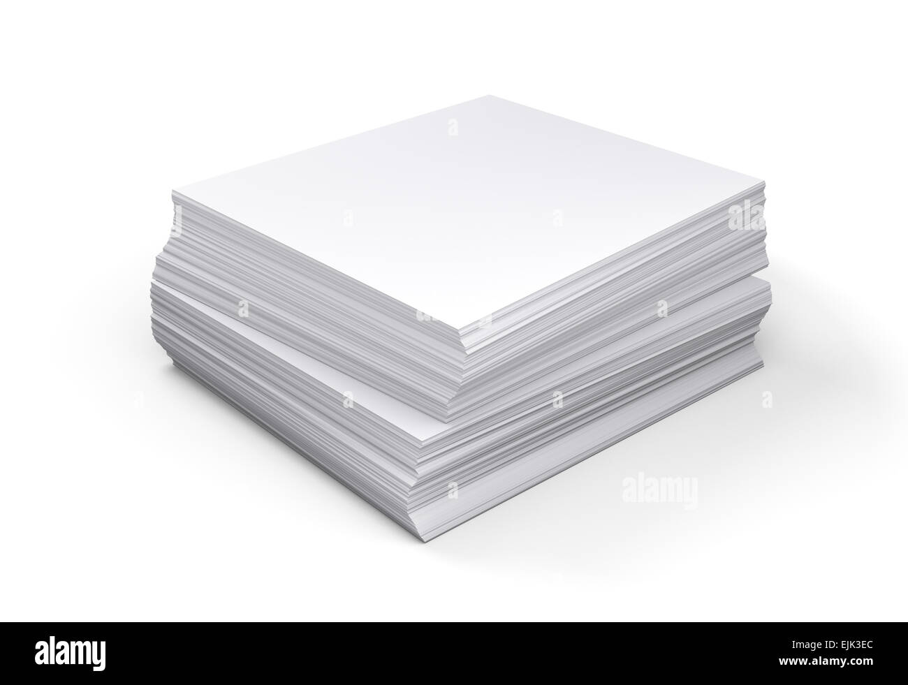 Stack of papers on white background, 3d illustration Stock Photo - Alamy