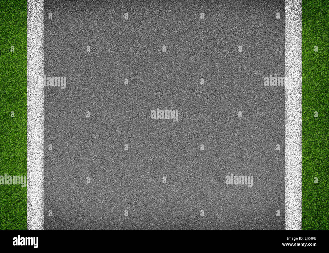 Asphalt road texture with white lines and grass on roadside Stock Photo ...