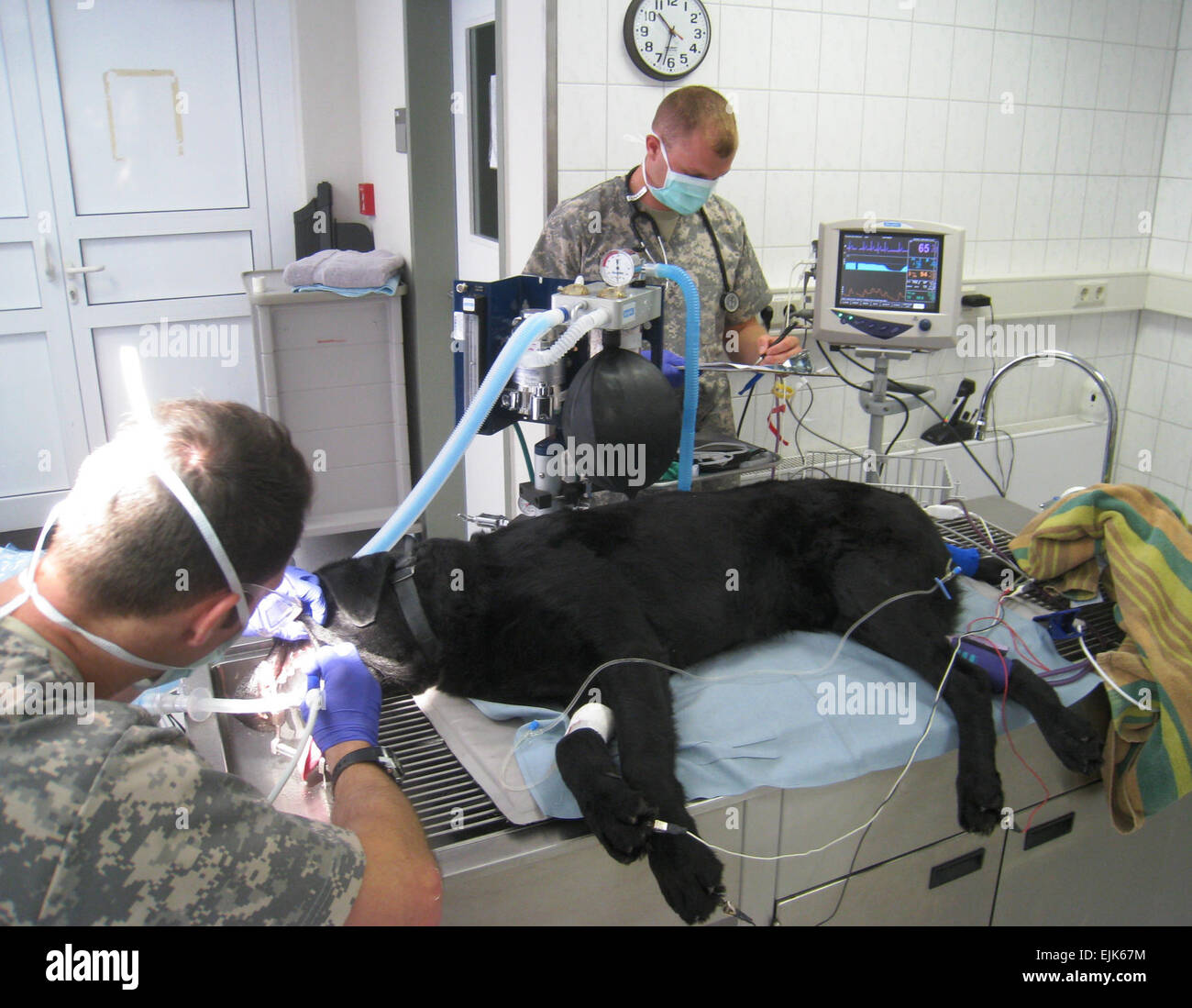 Sgt. Patrick Hagins right is pictured monitoring anesthesia on Military ...