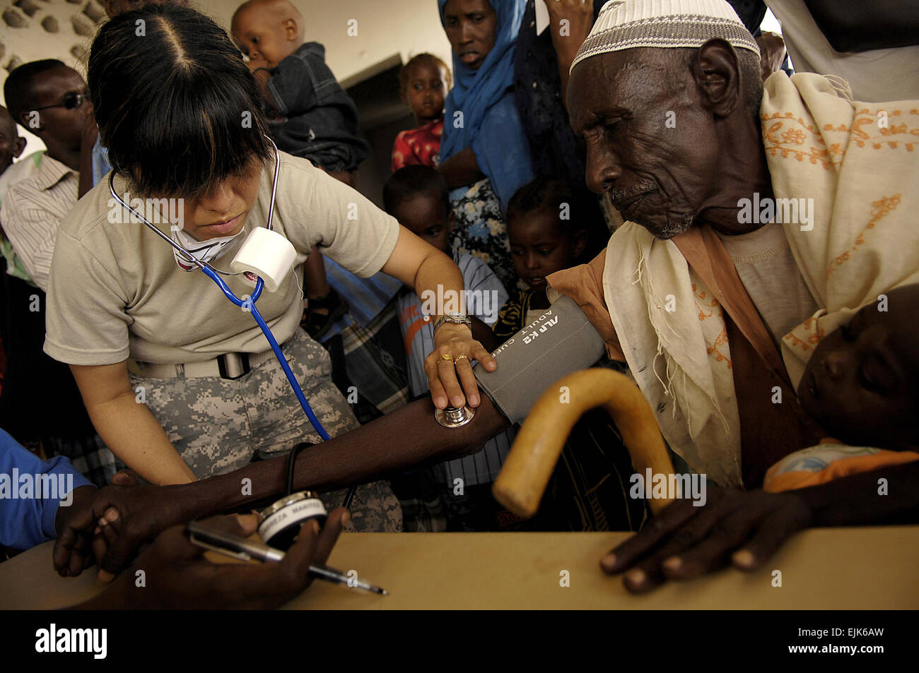 U.S. Army Sgt. 1st Class Marites Cabreza, a nurse with 354th Civil ...
