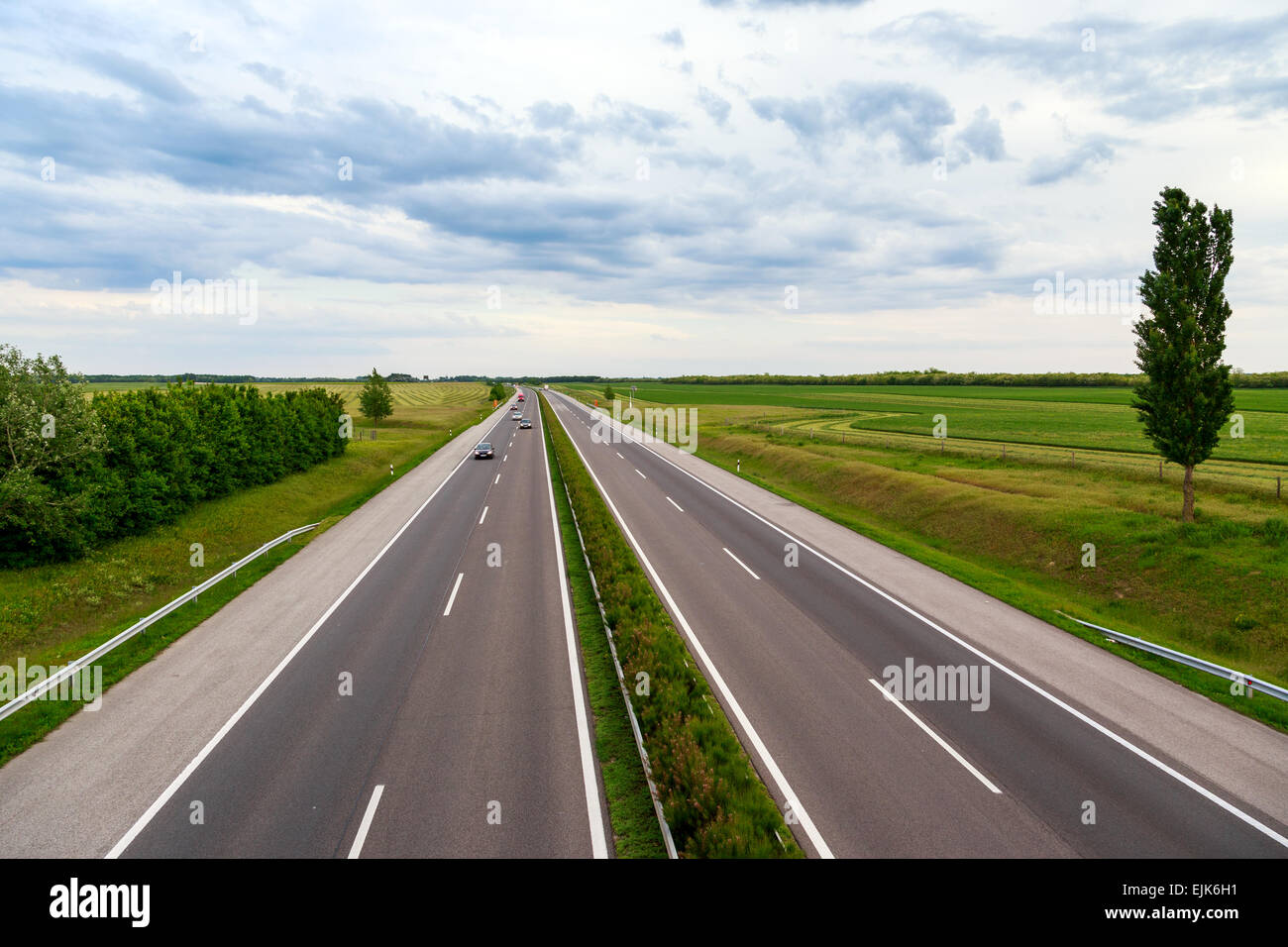 Open highway at sunset, near Budapest in Hungary Stock Photo - Alamy
