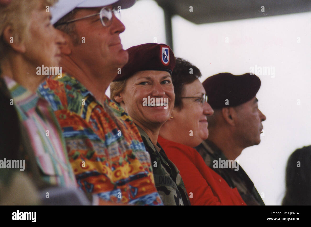 Brig. Gen. Ann Dunwoody sits with her mother, Betty, and her husband, U ...