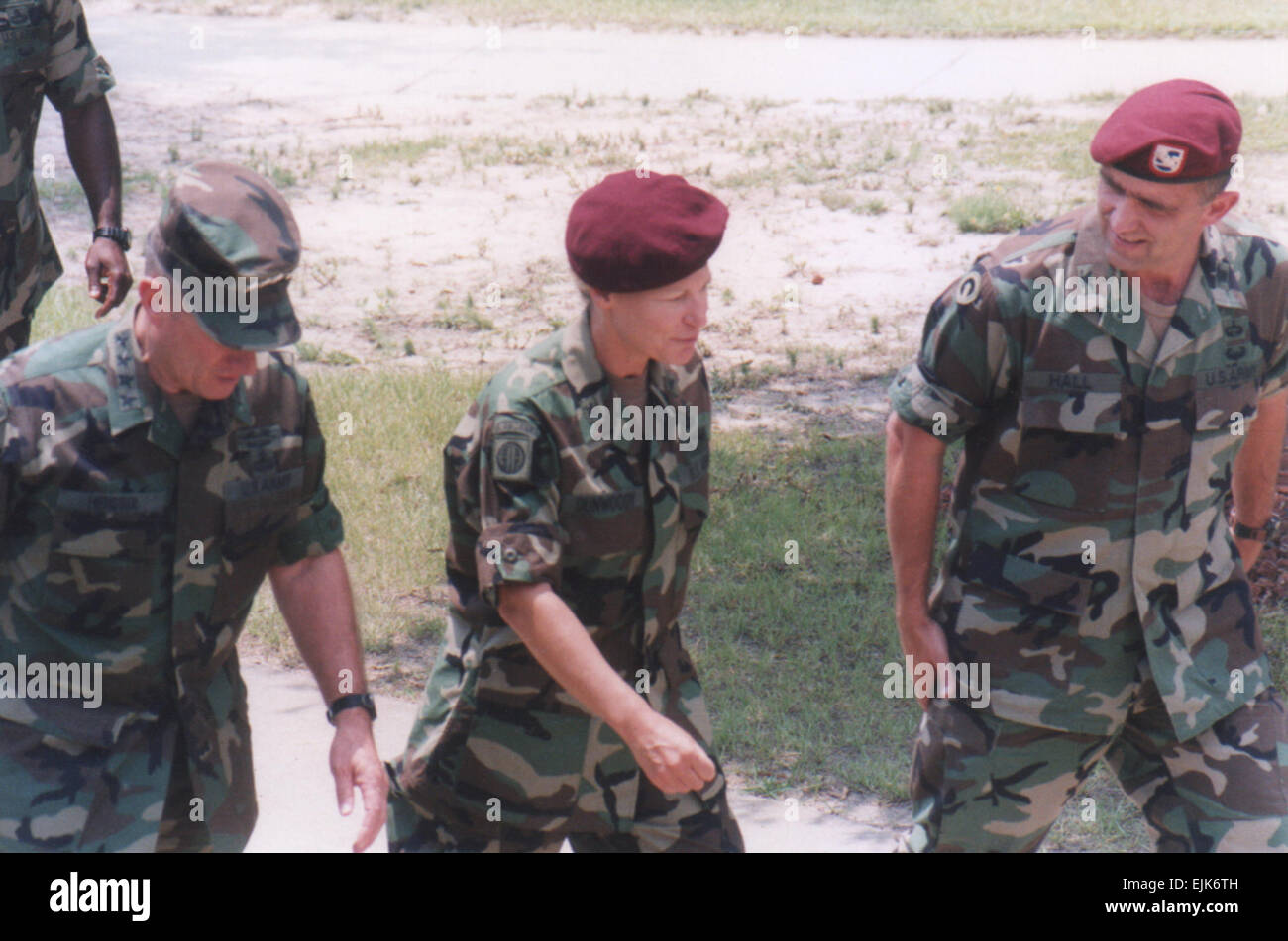 Brig. Gen. Ann Dunwoody walks with 1st Corps Support Command Commander ...