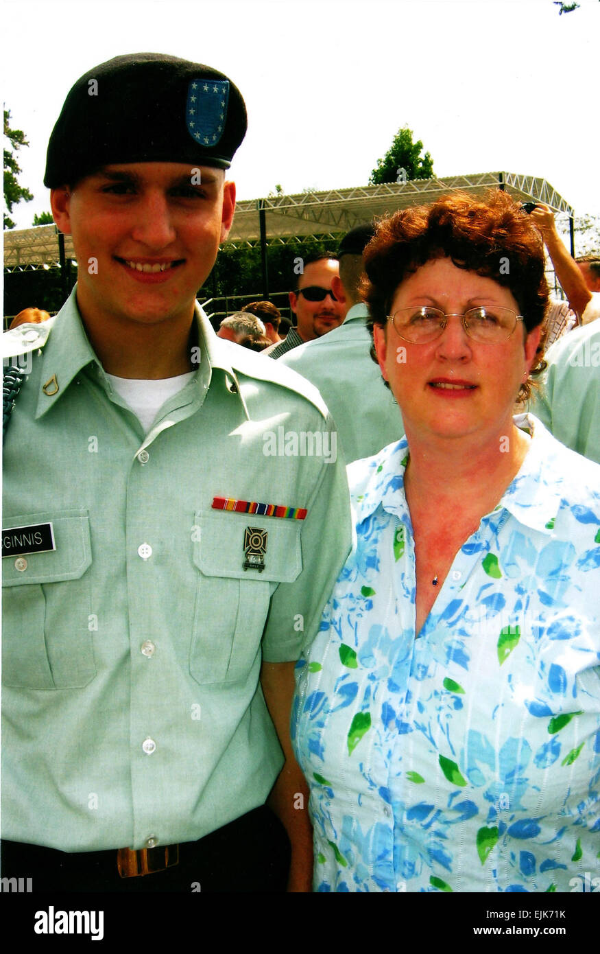 Spc. McGinnis, 18, with his mom at Advanced Individual Training ...