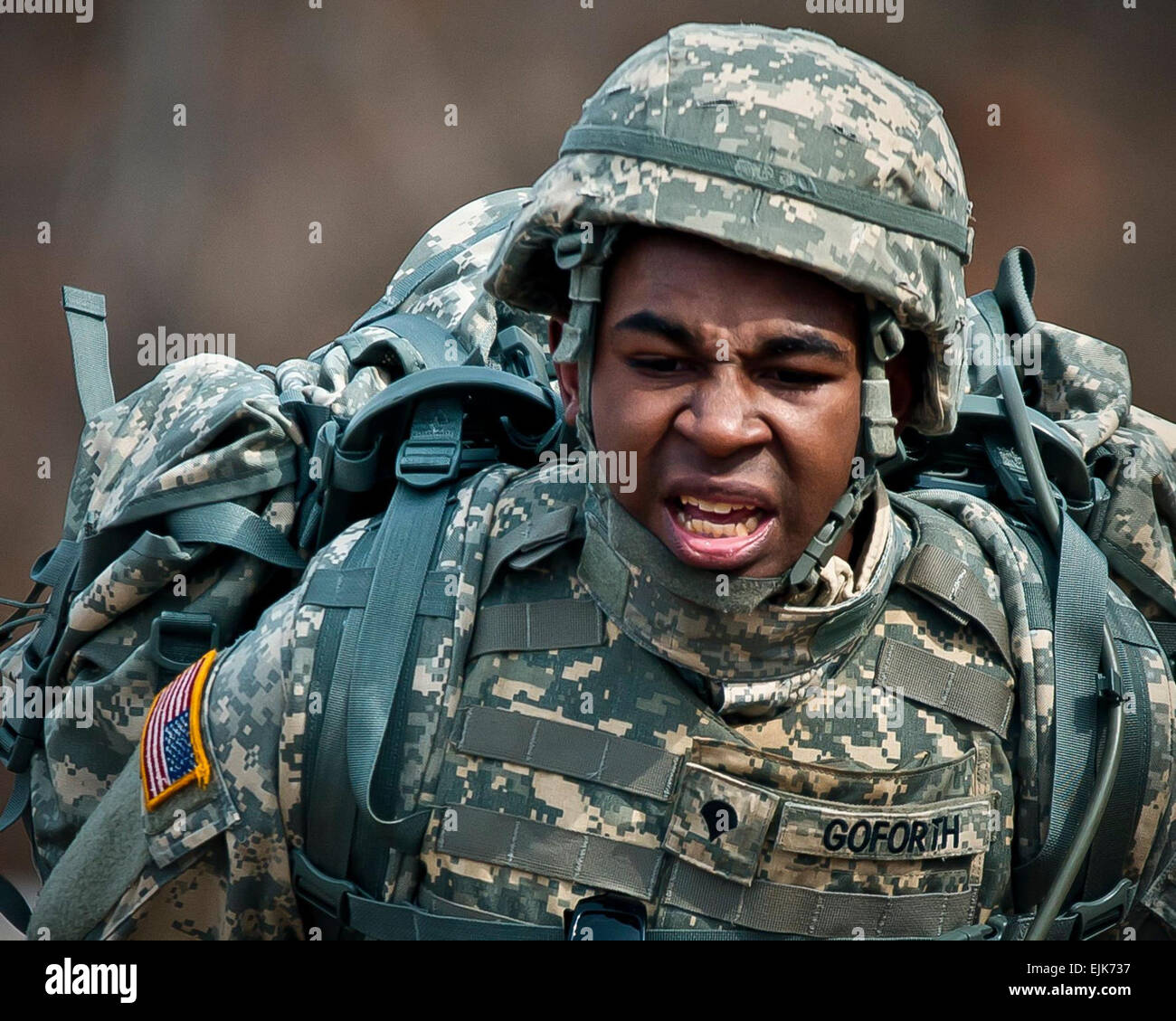 Spc. Jeremy Goforth, a competitor in the 302nd Maneuver Enhancement ...