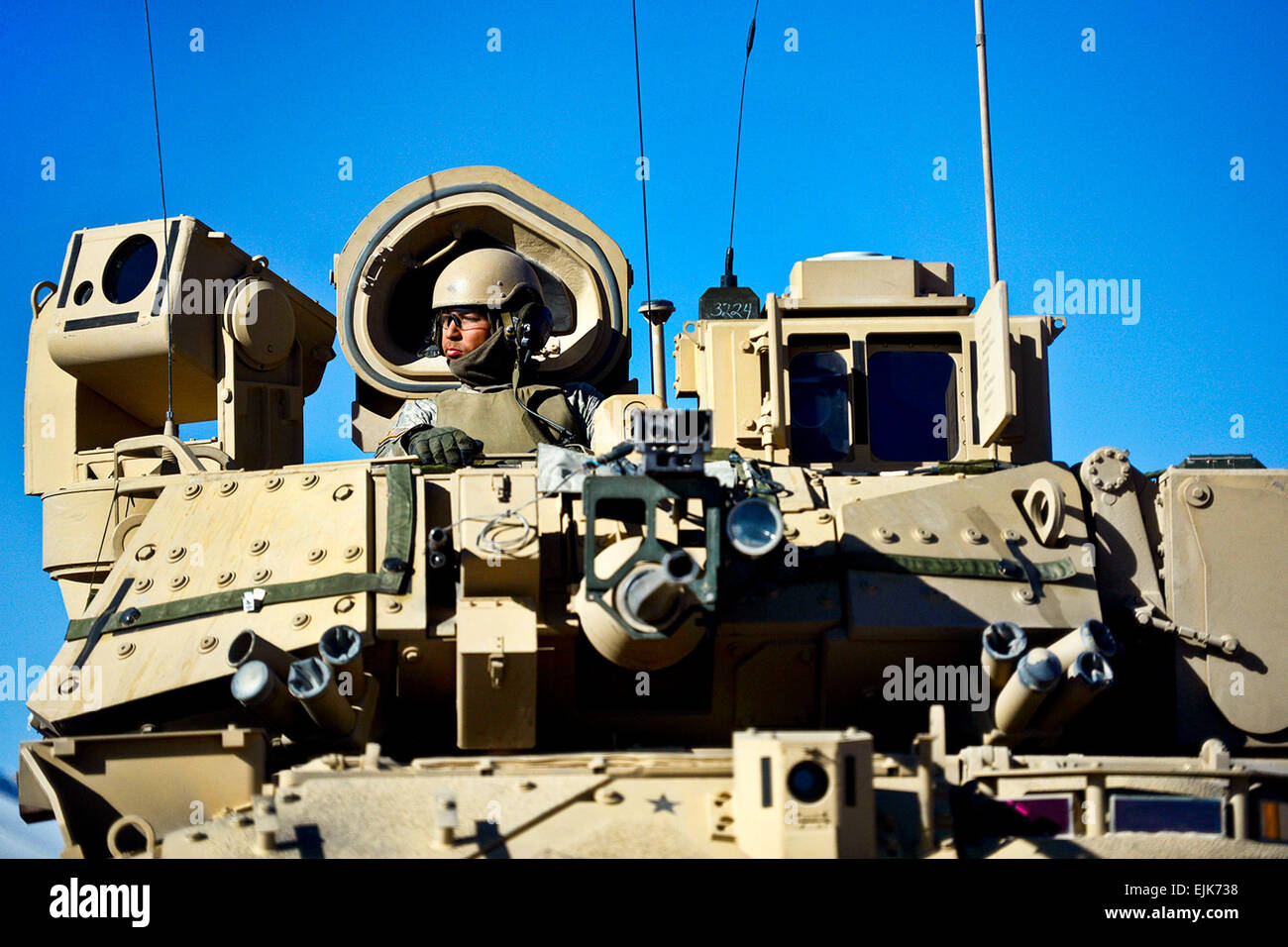 A soldier with the 2nd Armored Brigade Combat Team, 1st Infantry ...