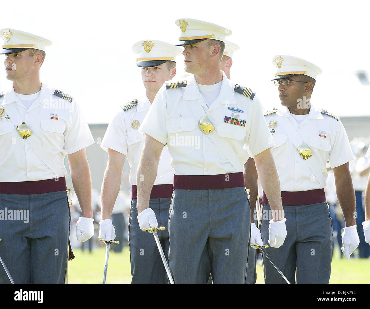 U.S. Military Academy First Captain Tyler Gordy front leads the Brigade ...
