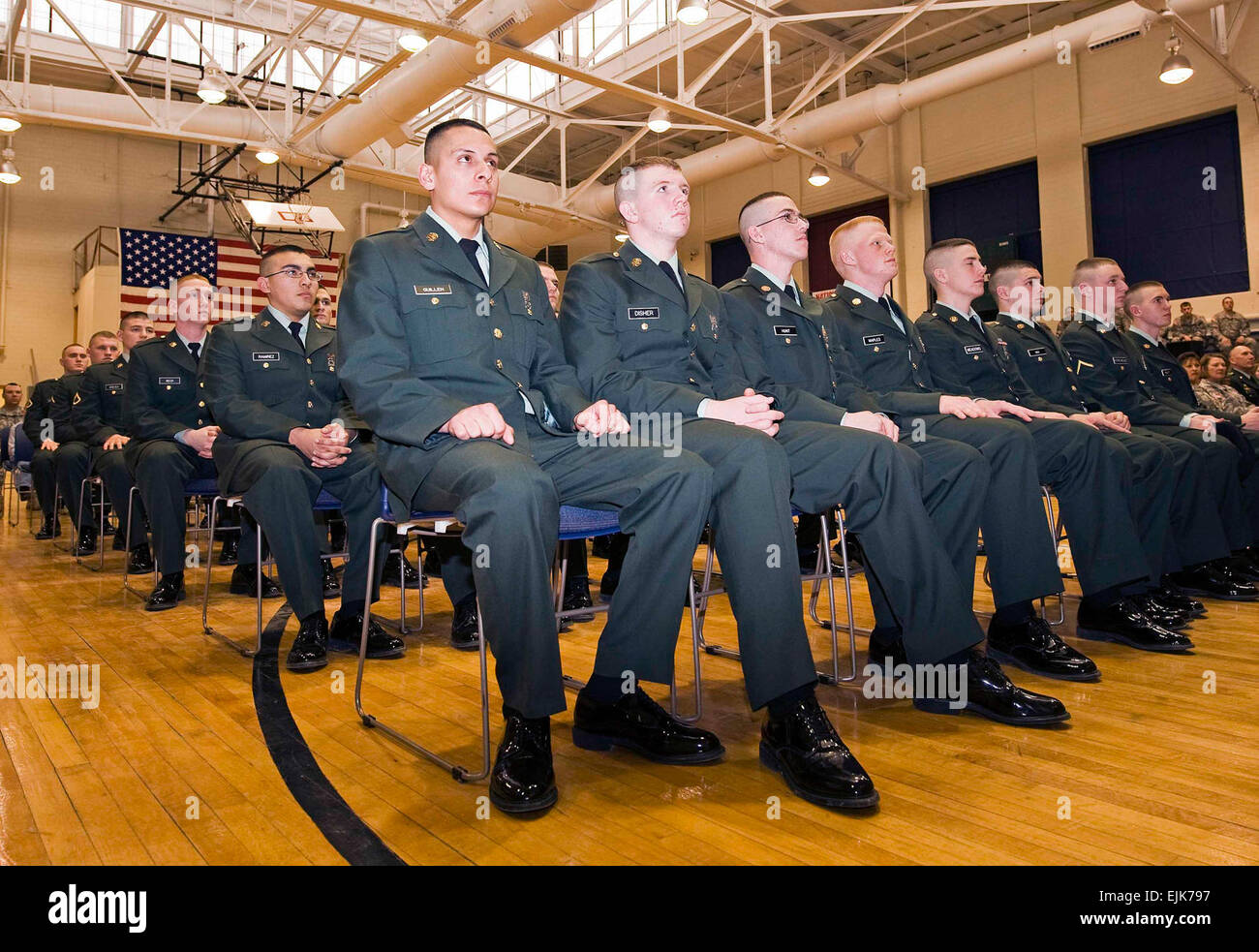Soldiers of the first graduating class of the Patriot Academy, the ...