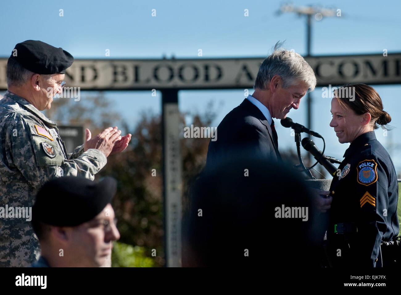 John McHugh, Secretary of the Army, awards Police Sgt. Kimberly Munley ...