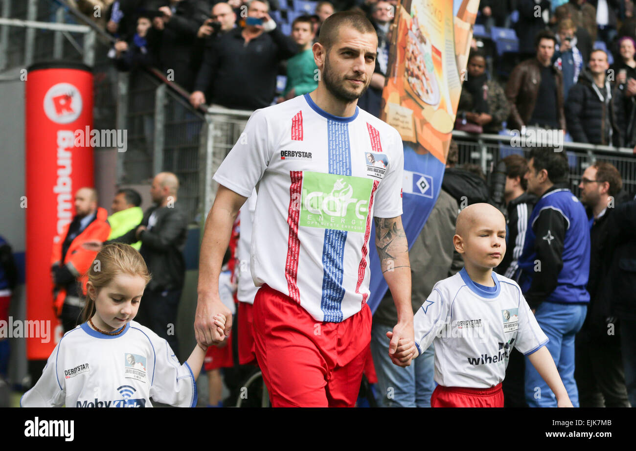Hamburg, Germany. 28th Mar, 2015. Former HSV soccer player Mladen ...