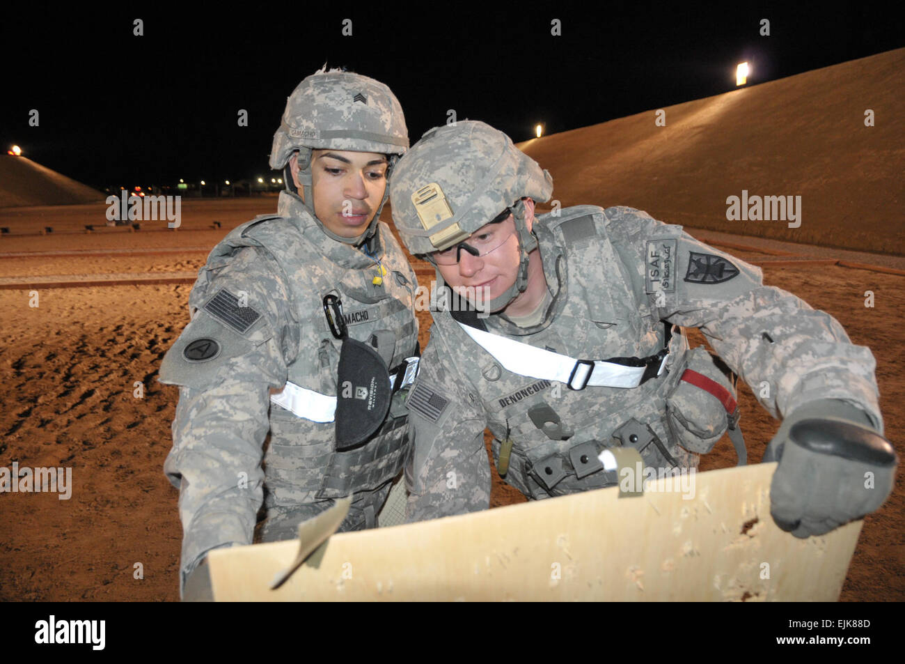 Sergeant Felix Camacho, left, a Headquarters and Headquarters Company ...