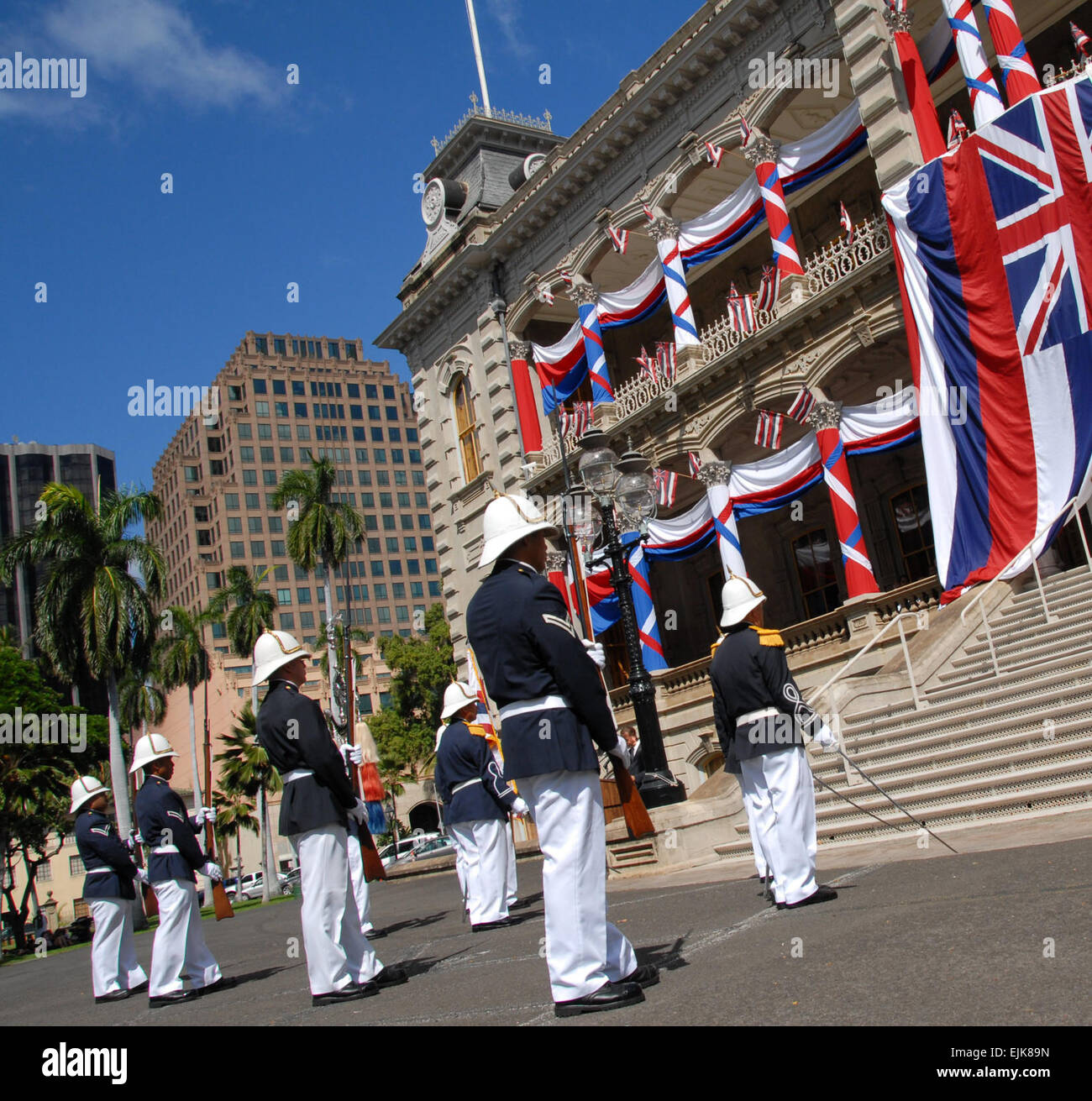 The Hawaii Royal Guard celebrates its 43rd anniversary during a ...