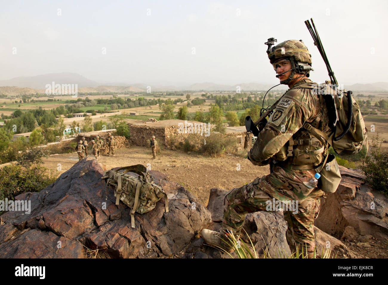 U.S. Army Spc. Jordan Duffy, a forward observer assigned to 1st Platoon ...