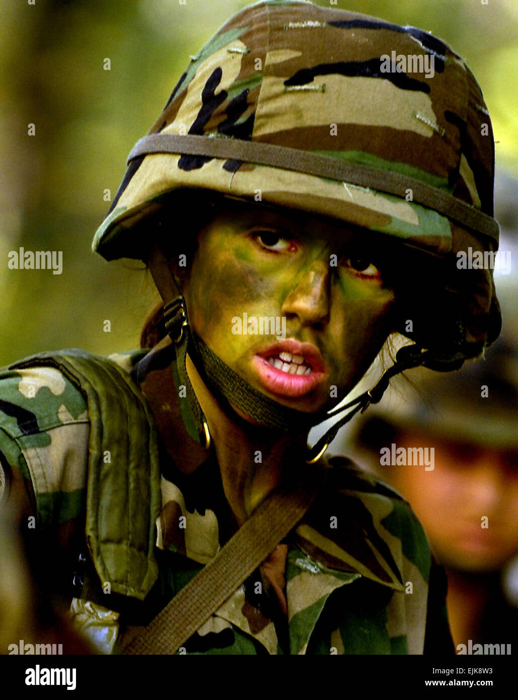 Cadet Elizebeth Slabaugh of Western Michigan University prepares to ...