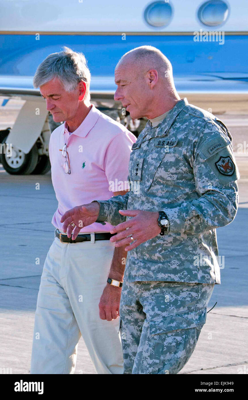 Secretary of the Army, Honorable John M. McHugh is greeted by LTG Frank ...