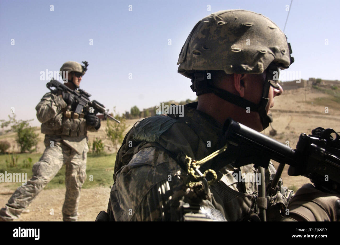U.S. Army Pfc. Joshua Smith and Sgt. Trent Boone, both of Alpha Troop ...