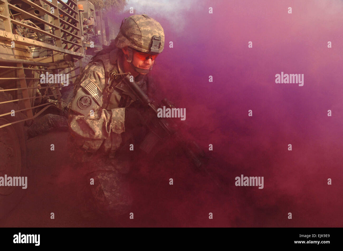A U.S. Army Soldier from the 3rd Squadron, 2nd Stryker Cavalry Regiment ...