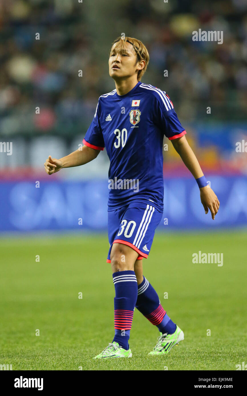 Oita Sports Park Stadium, Oita, Japan. 27th Mar, 2015. Takashi Usami (JPN), MARCH 27, 2015 ...