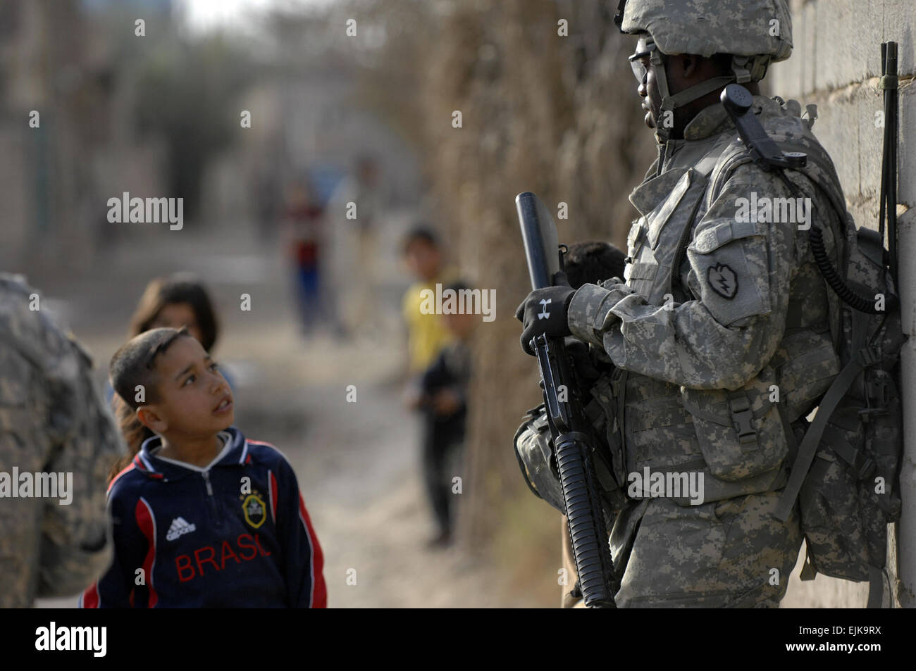 U.S. Army Pfc. William Felton, a signal support specialist from ...