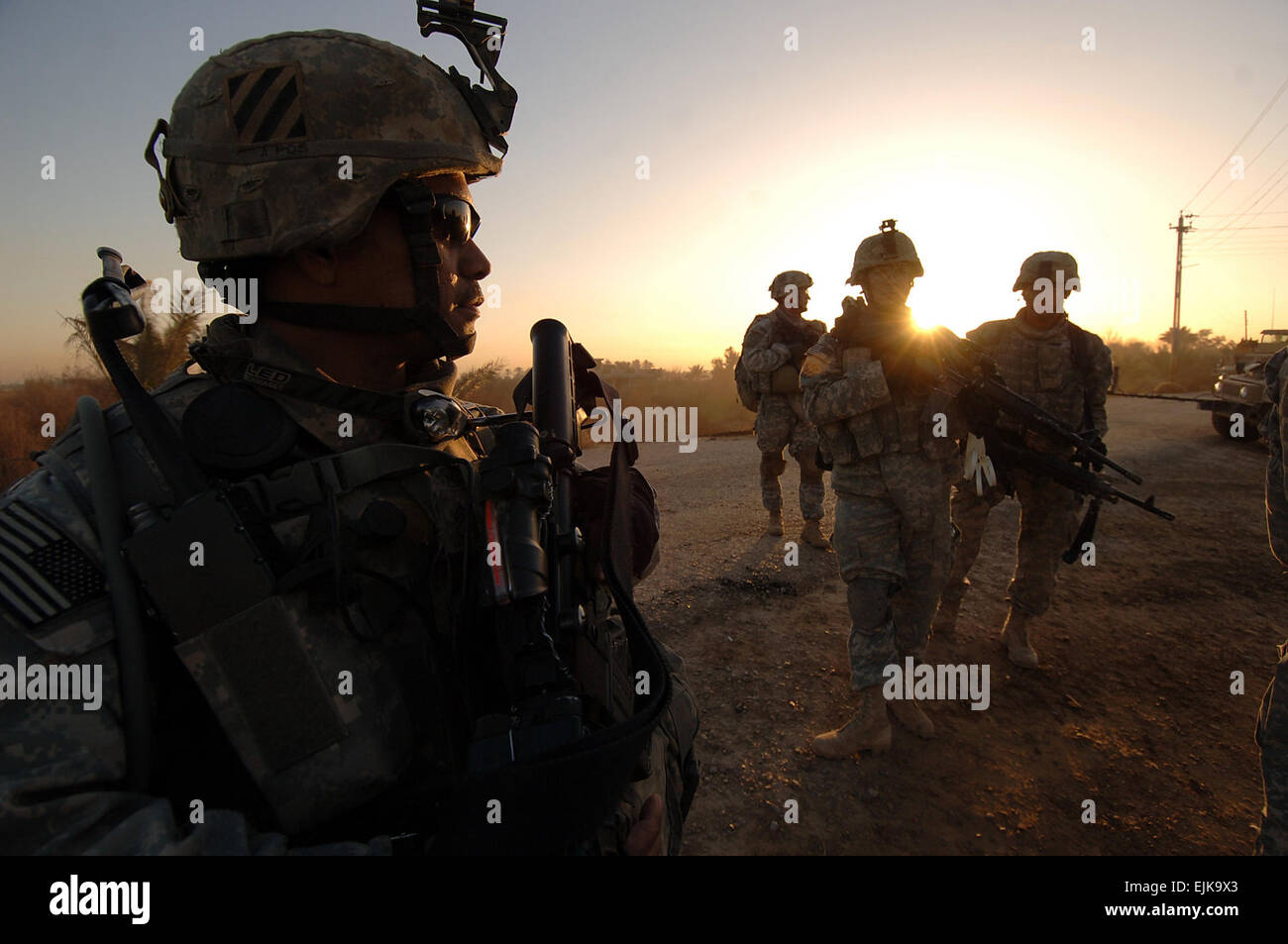 U.S. Army Staff Sgt. Ditson Abraham, left, and his squad, all from the ...