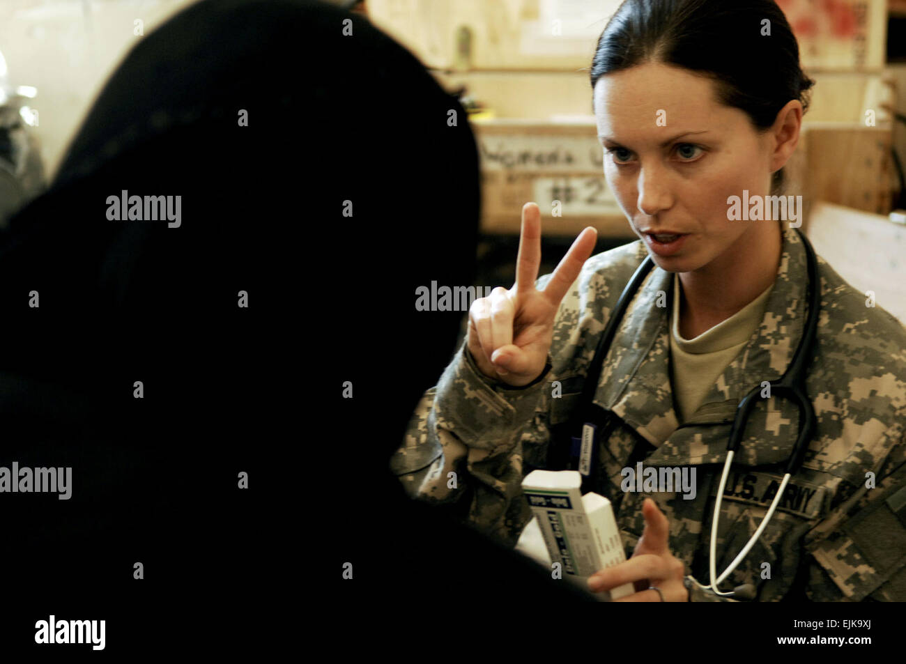 U.S. Army Capt. Jody Brown, a physician from Charlie Company, 225th ...