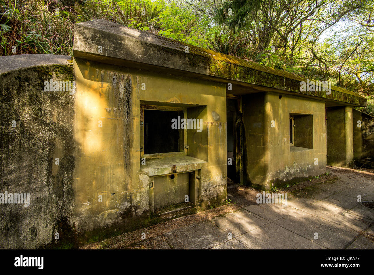 Military Bunker - Battery Russel - Ft. Stevens Oregon Stock Photo - Alamy