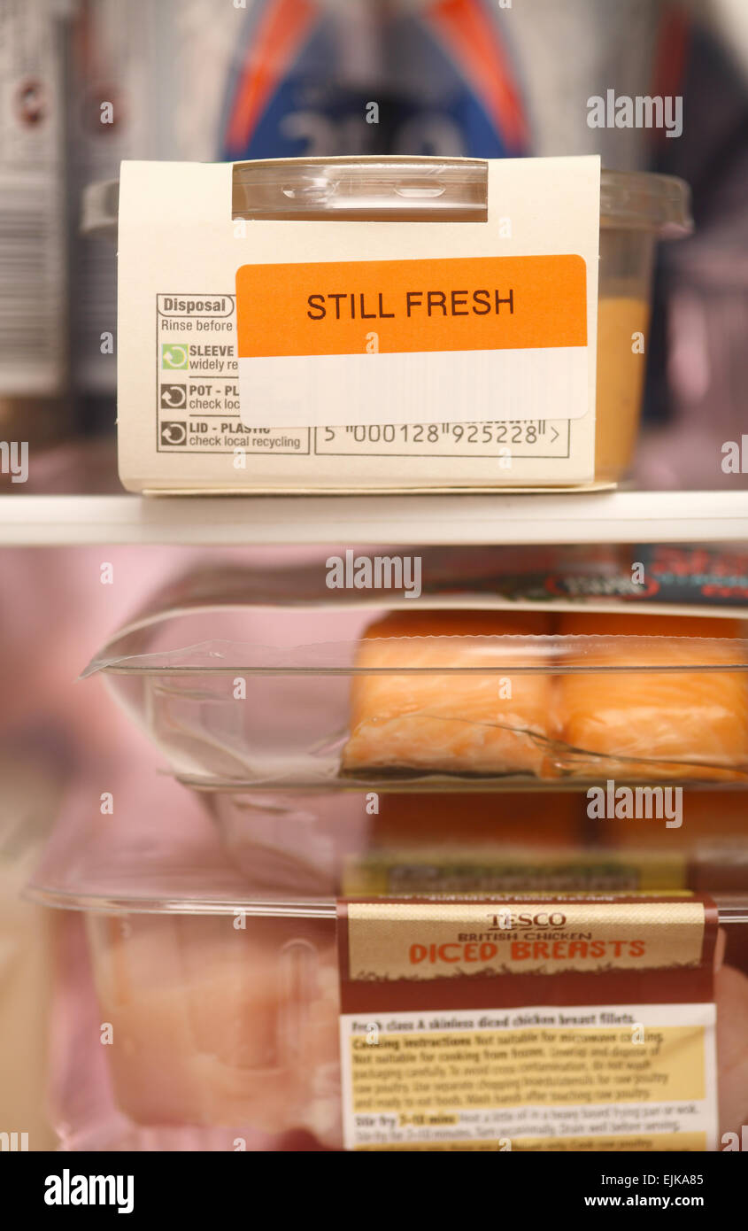 Food label fridge hi-res stock photography and images - Alamy