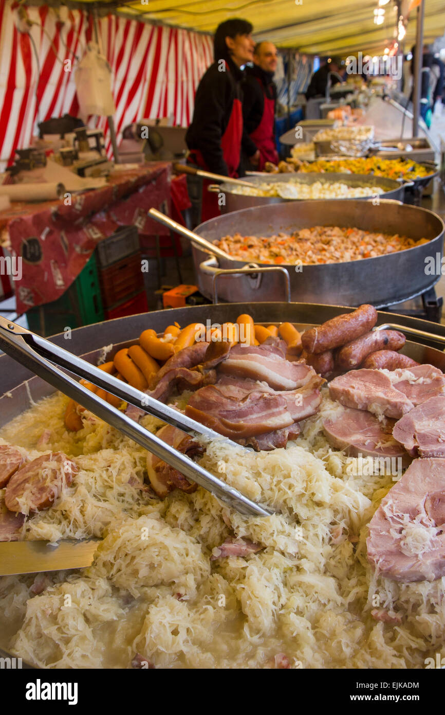 Street food at the Bastille Market, Paris Stock Photo - Alamy