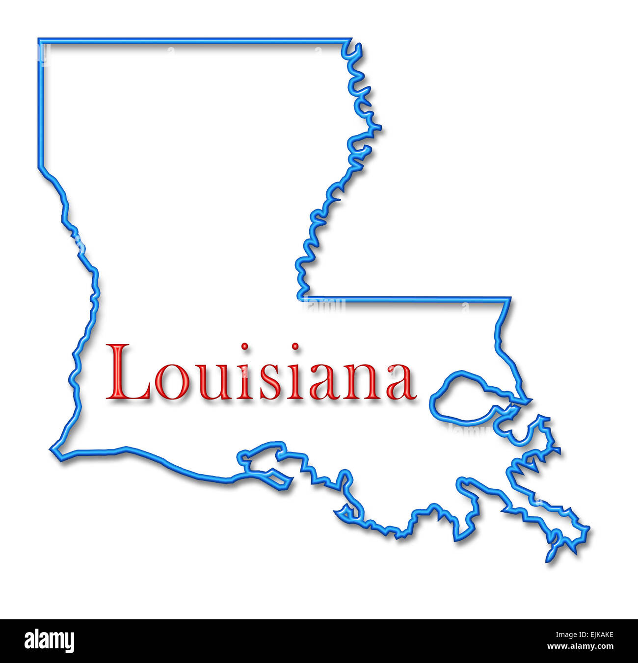 Louisiana map hi-res stock photography and images - Alamy