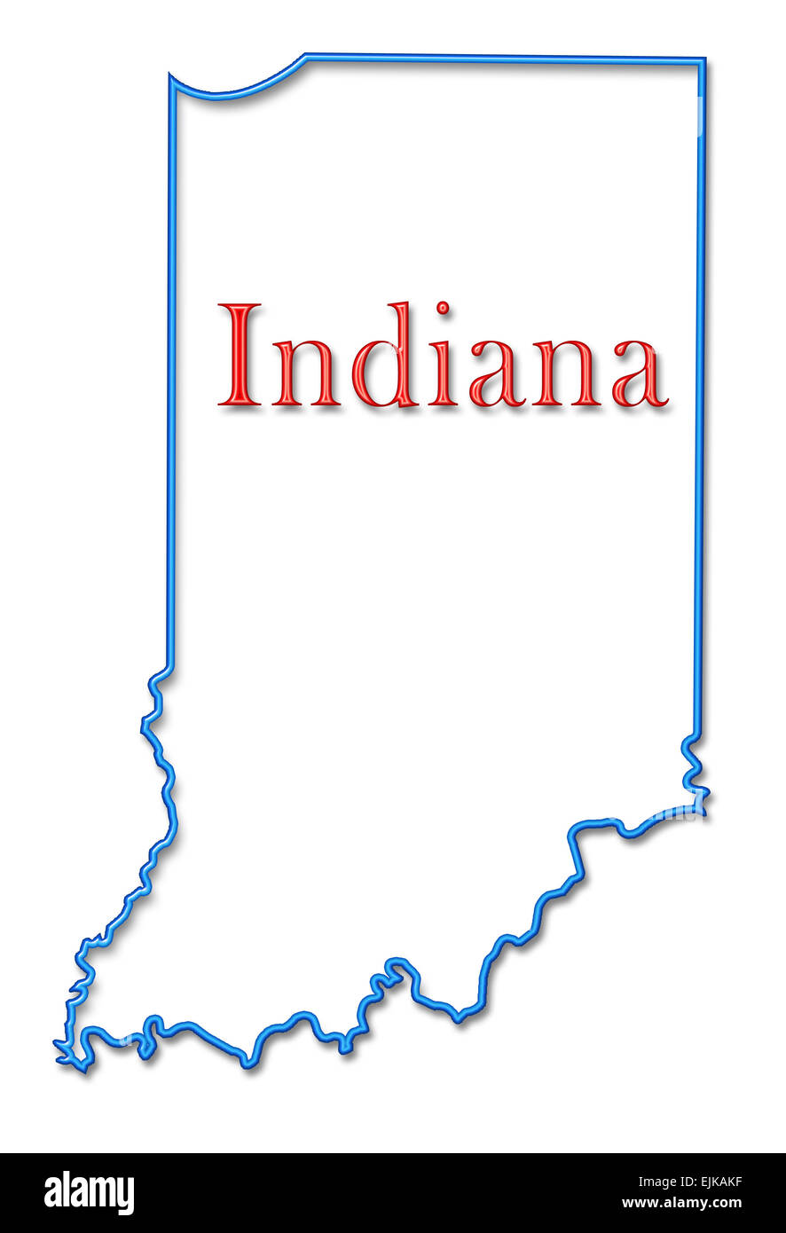 Map Of Indiana State High Resolution Stock Photography and Images - Alamy