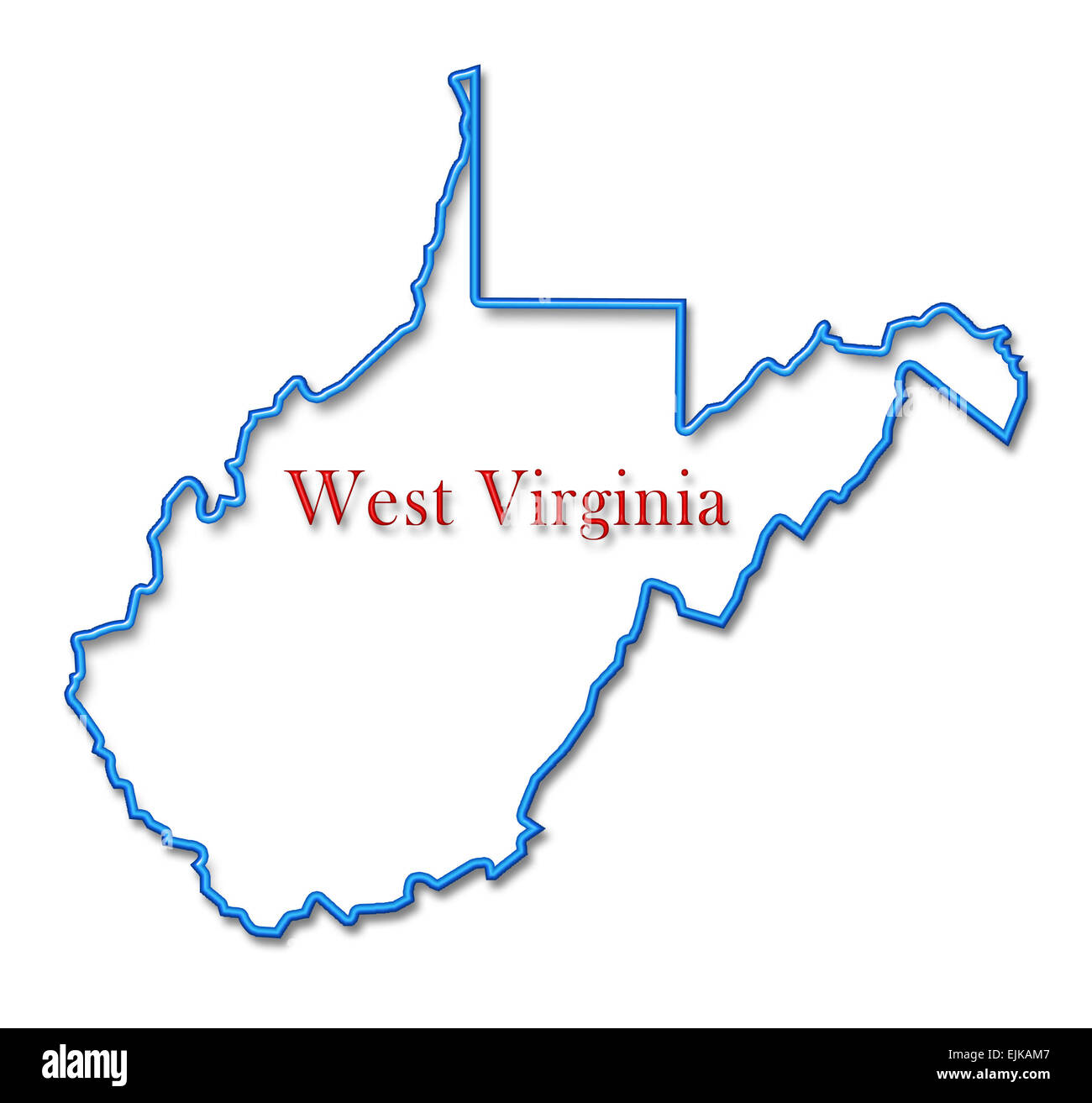 West virginia map hi-res stock photography and images - Alamy
