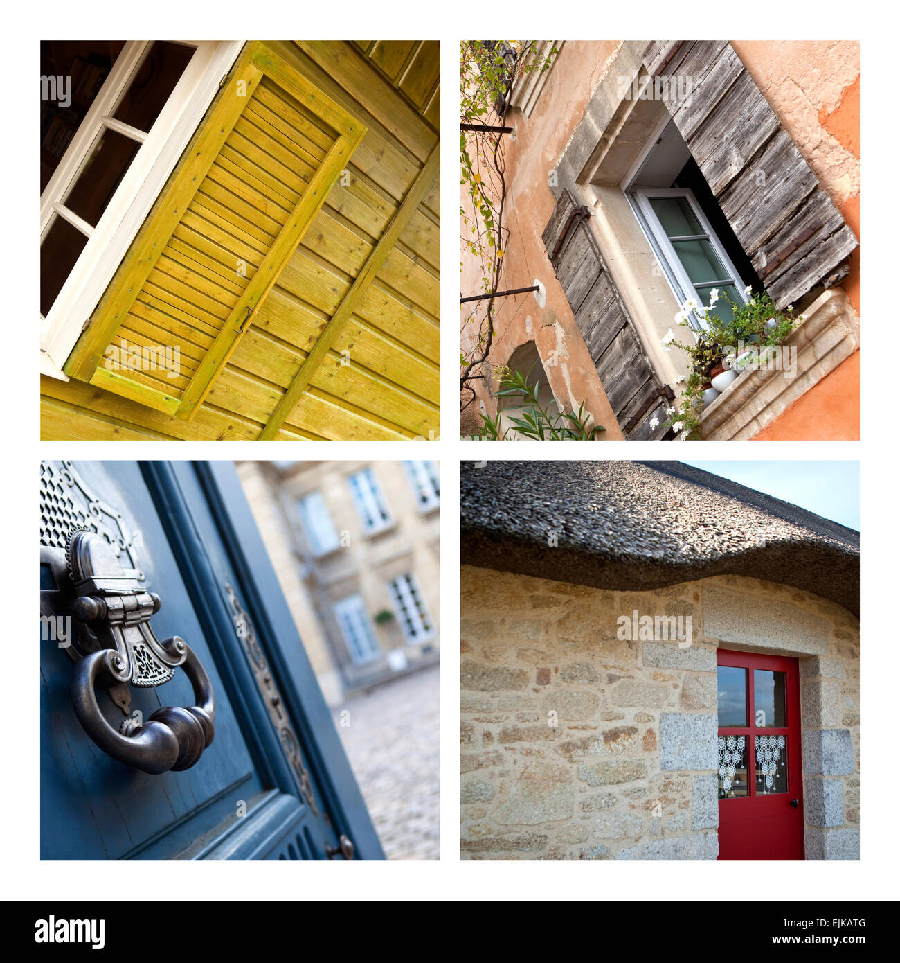 Various styles of French architecture on a collage Stock Photo - Alamy