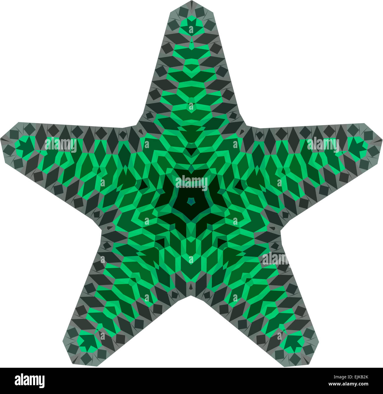 A star fish in green and grey-scale tones Stock Photo - Alamy