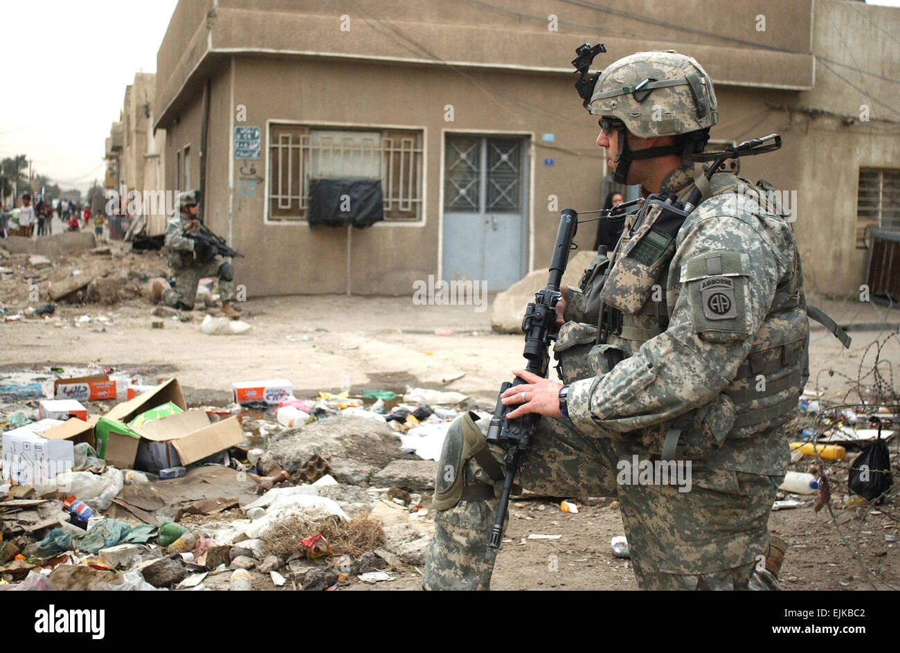 U.S. Army Sgt. Julian Johnson, from Bravo Company, 1st Battalion, 325th ...