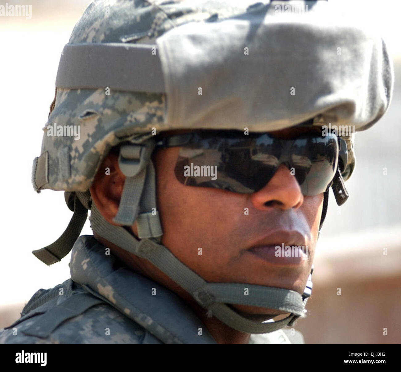 U.S. Army 1st Sgt. Earle Lewis, from Alpha Company, 478th Civil Affairs ...